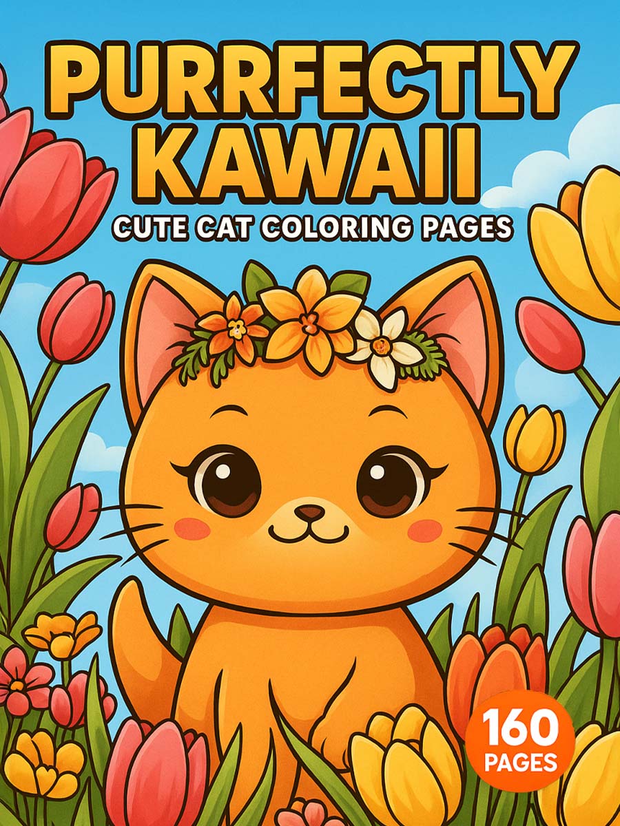 Purrfectly Kawaii – 160 Cute Cat Coloring Pages | SynapseBY Tech